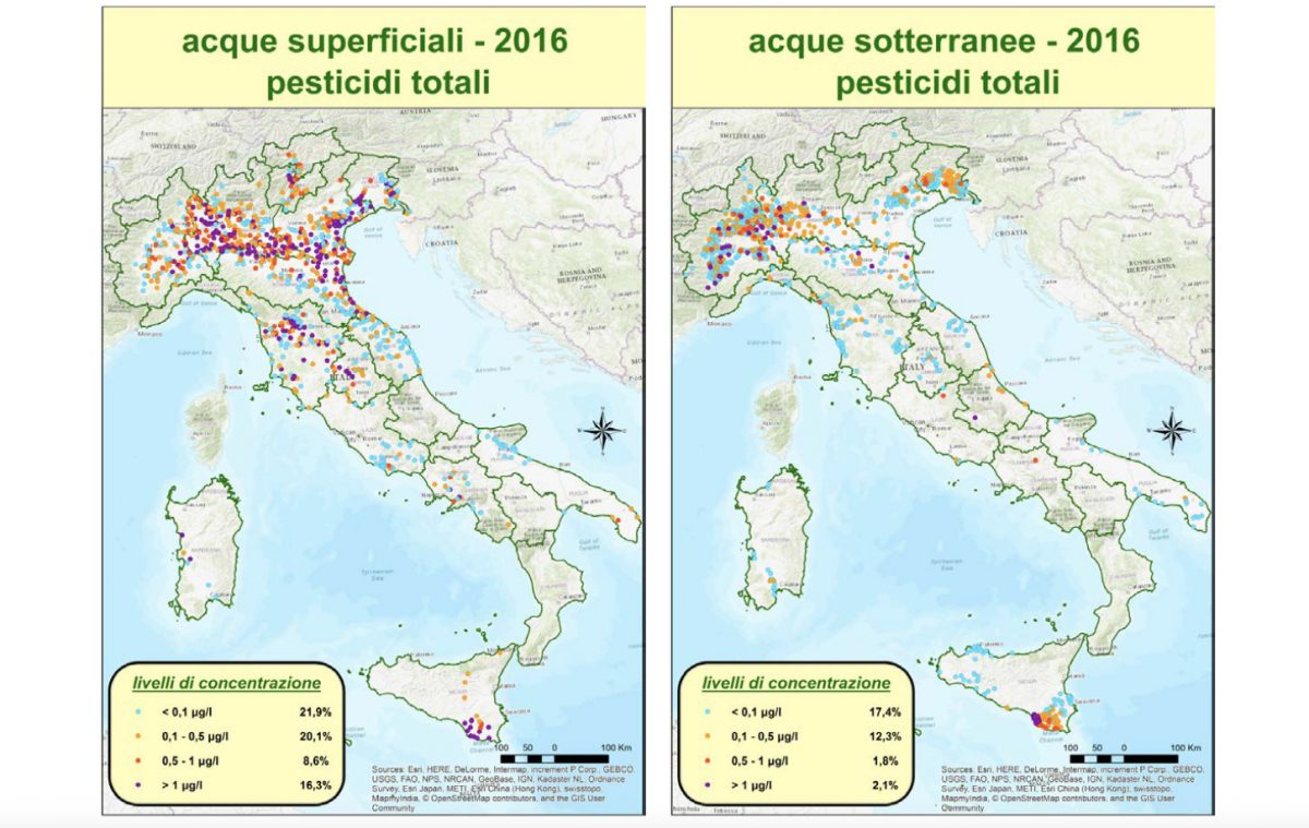 Rapporto ISPRA del 10 Maggio 2018. Pesticidi nelle acque: la ...